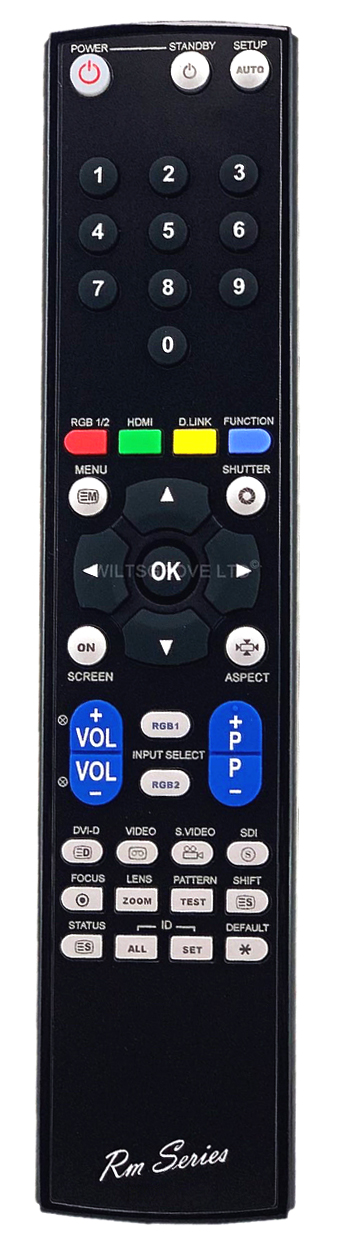 RM Series Remote Control for PANASONIC PTDW6300ELK PT-DW6300ELK PTDW6300ELS | eBay